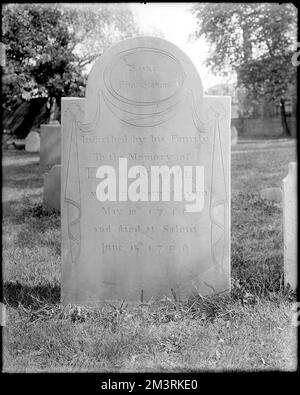 Salem, Charter Street, monumenti, lapidi, Samuell Shattock , Cimiteri ...
