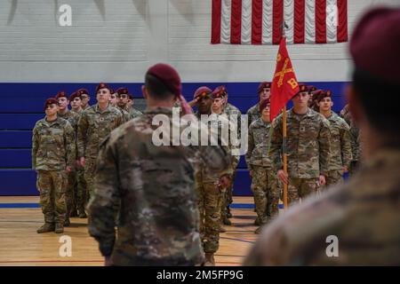 1st Sgt. Travis Stoddard di Bravo Battery, 4th Battaglione, 319th ...