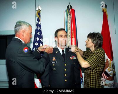 Reimer, CAPO DI STATO MAGGIORE dell'esercito (a sinistra), spilla le ...