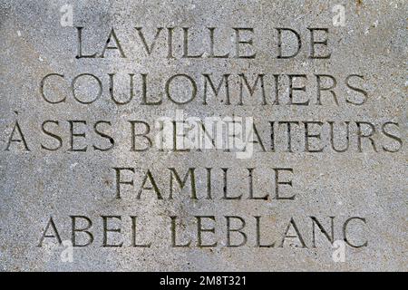 Abel Leblanc. Scultura di Jean Magrou. Parc des Capucins. Coulommiers. Senna e Marna. Francia ...