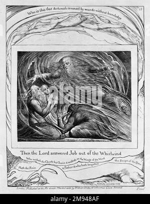 Poi il Signore rispose a Job Out of the Whirlwind, 1825, William Blake ...