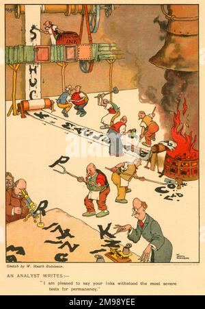 Pubblicità cartoon per Shuck Maclean and Co Ltd, produttori di ...