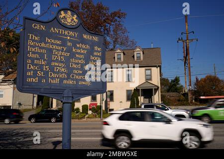 Shown is a Pennsylvania Historical Marker for Revolutionary War Gen ...