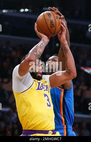 Oklahoma City Thunder's Deonte Burton takes the court for practice in ...