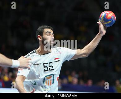 Akram Saad di Egypte durante il Campionato del mondo IHF Men's 2023 ...