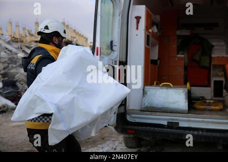 7 febbraio 2023, Sarmada, governatorato di Idlib, Siria: Idlib, Siria ...