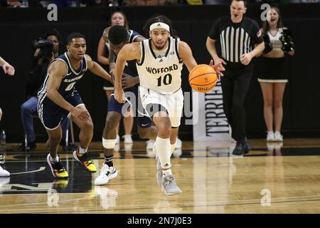 SPARTANBURG, SC - JANUARY 28: Wofford Terriers guard Jackson Paveletzke ...