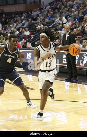 SPARTANBURG, SC - JANUARY 28: Wofford Terriers guard Jackson Paveletzke ...
