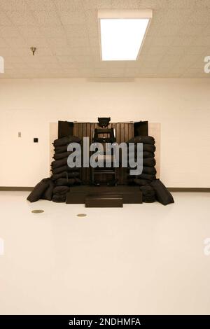 The execution chamber at the Utah State Prison after Ronnie Lee Gardner ...