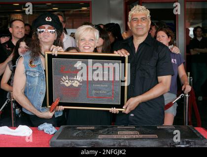 The three surviving members of the '70s punk band The Germs, from left ...