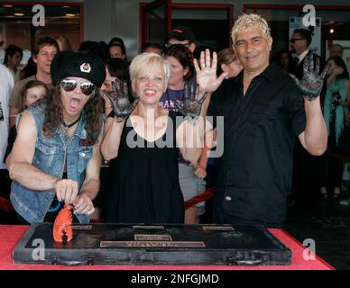 The three surviving members of the '70s punk band The Germs, from left ...