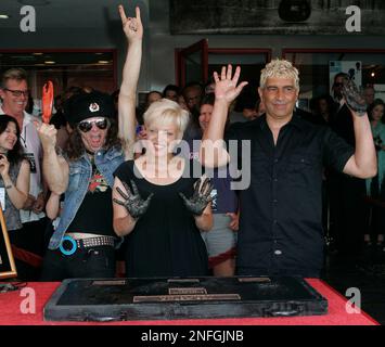The three surviving members of the '70s punk band The Germs, from left ...