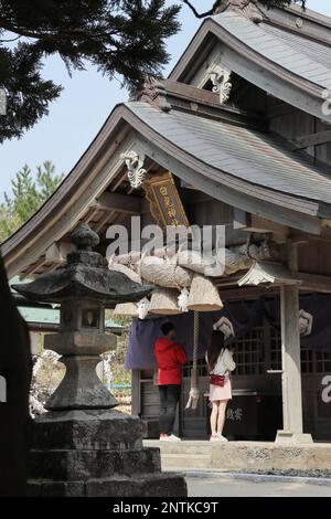A picture shows Hakuto Jinja Shrine in Tottori, Tottori prefecture on ...