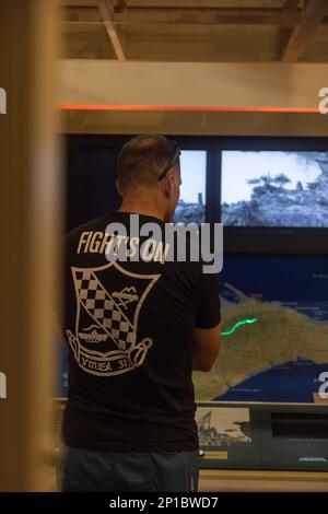 STATI UNITI Dustin Byrum, l'ufficiale comandante del Marine Aircraft ...