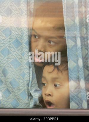 A tourist bus with children-hostages and hostage-takers on board ...