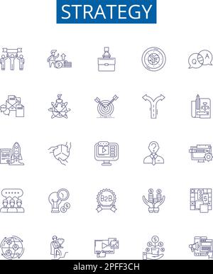 Raccolta di icone di schema di pianificazione. Schema, disposizione ...