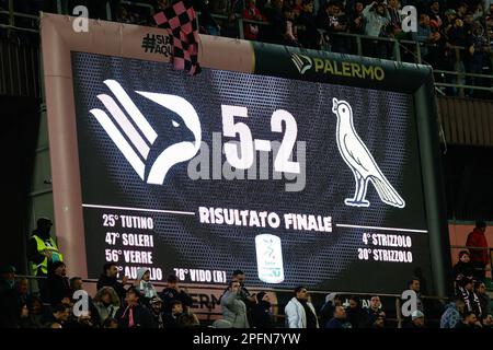 Palermo, Italia. 17th Mar, 2023. Nicola Valente (Palermo) e Fabio Ponsi ...