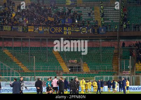 Palermo, Italia. 17th Mar, 2023. Nicola Valente (Palermo) e Fabio Ponsi ...