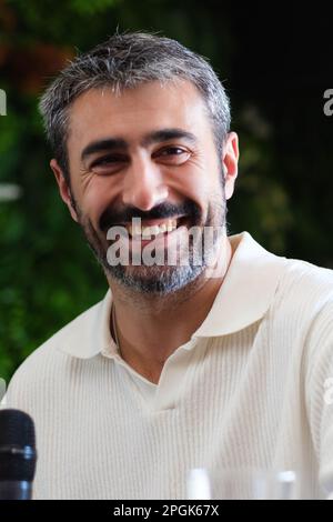 Rap and hip-hop singer Rayden during a press conference at the Hotel ...