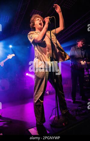 Segrate Italia. 23 marzo 2023. La band post-punk INGLESE SHAME suona ...