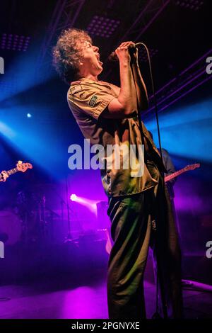 Segrate Italia. 23 marzo 2023. La band post-punk INGLESE SHAME suona ...