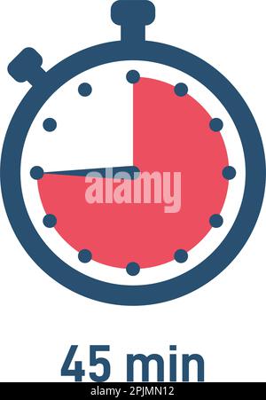 Il 45 secondi, minuti cronometro icona. Orologio e guardare, timer ...