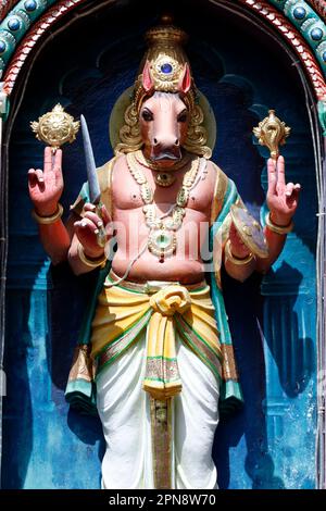 Sri Krishnan tempio indù. Hayagriva è un avatar del dio Vishnu. Egli è ...