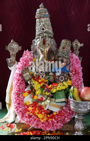 Sri Krishnan tempio indù. Hayagriva è un avatar del dio Vishnu. Egli è ...