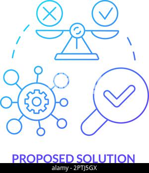 Icona del concetto di soluzione proposta Immagine e Vettoriale - Alamy