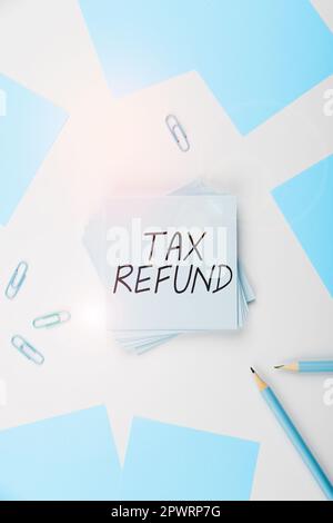 Segno che mostra rimborso fiscale, Word per applicato quando la ...