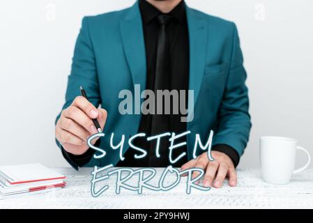 Errore di sistema nella scrittura del testo. Panoramica aziendale ...