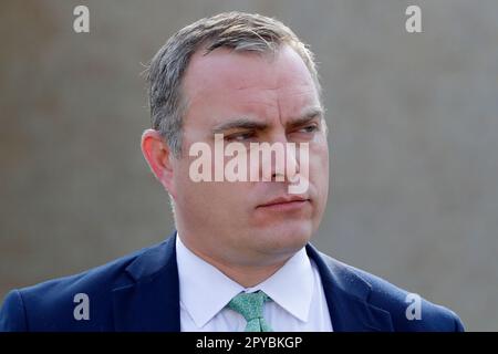 San Jacinto County district attorney Todd Dillon speaks during a press ...