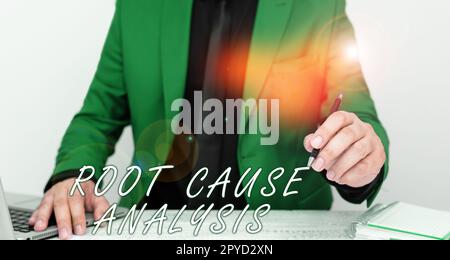 Scrittura a mano segno Root cause Analysis (analisi della causa ...