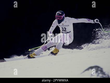Coppa del mondo di sci alpino 1990/1991 Kitzbuehel Training 10.01.1991 Alex MAIR (Italia) FOTO ...