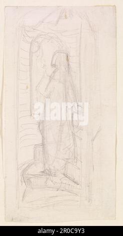 Vigilia di Sant'Agnese di Tennyson - schizzo di Sant'Agnese che si ...