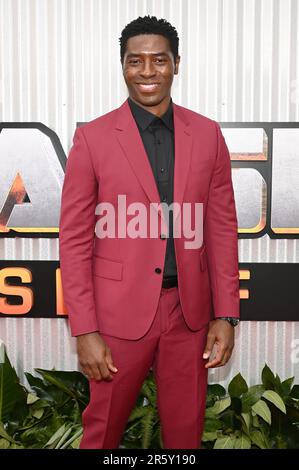 Tongayi Chirisa attends the premiere of "Transformers: Rise of the ...