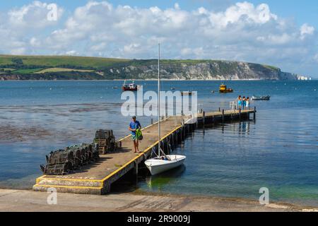 Peveril Point, Swanage, Regno Unito - 29 giugno 2024: La torre di ...