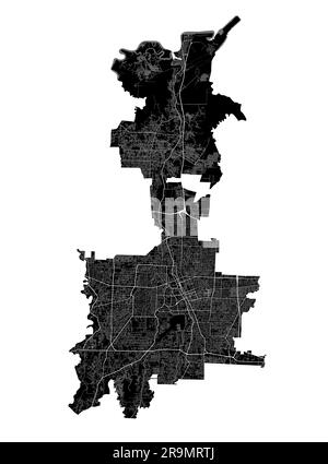 Mappa Medan. Mappa dettagliata dell'area amministrativa della città di ...
