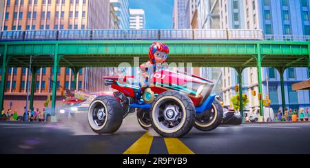 PAW PATROL: THE MIGHTY MOVIE, from Left: Chase (voce: Christian Convery ...