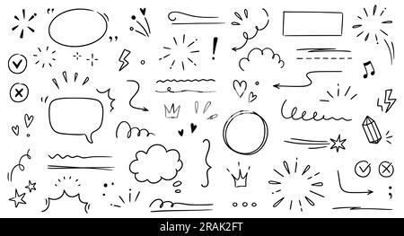 Pennello evidenziazione linea, enfasi testo, pennello sottolineatura ...