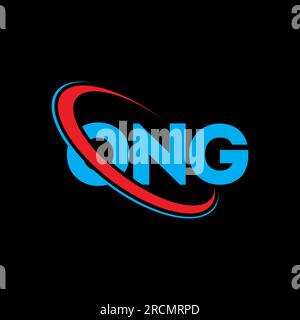 Logo ONG. Lettera ONG. Logo ONG Letter. Iniziali logo ONG collegato con ...