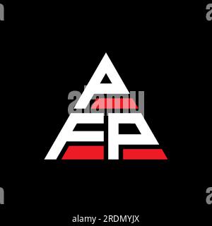 Logo a lettere triangolari PFP con forma triangolare. Monogramma di ...