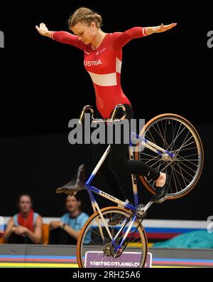 Austrias Franziska Belmega durante la qualifica individuale femminile ...
