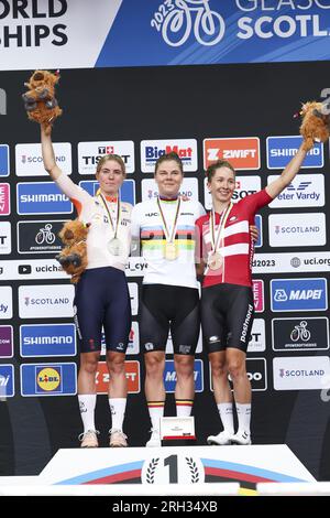 Hannah Ludwig tedesca di uno-X Pro Cycling Team e British April Tacey ...