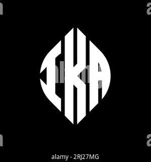 Logo IKA. Lettera IKA. Logo IKA Letter. Iniziali logo IKA con cerchio e ...