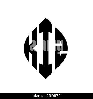 Logo KIZ. Lettera di KIZ. Logo KIZ Letter. Iniziali logo KIZ associato ...