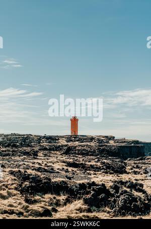 Faro di Svortuloft sul Snaefellsnes, Penisola, Islanda Foto stock - Alamy