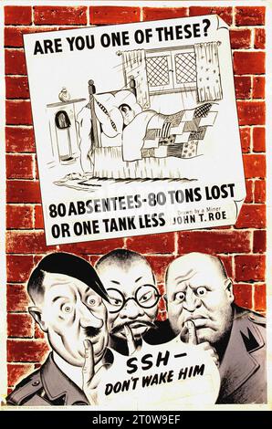 Il poster dei cartoni animati di War HITLER della seconda guerra ...
