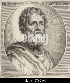 Fidia, scultore greco, pittore e architetto nel V secolo a.c. incisione ...