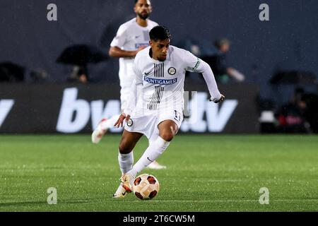 Bergamo, 9 novembre 2023. Manprit Sarkaria (SK Sturm Graz) durante la ...